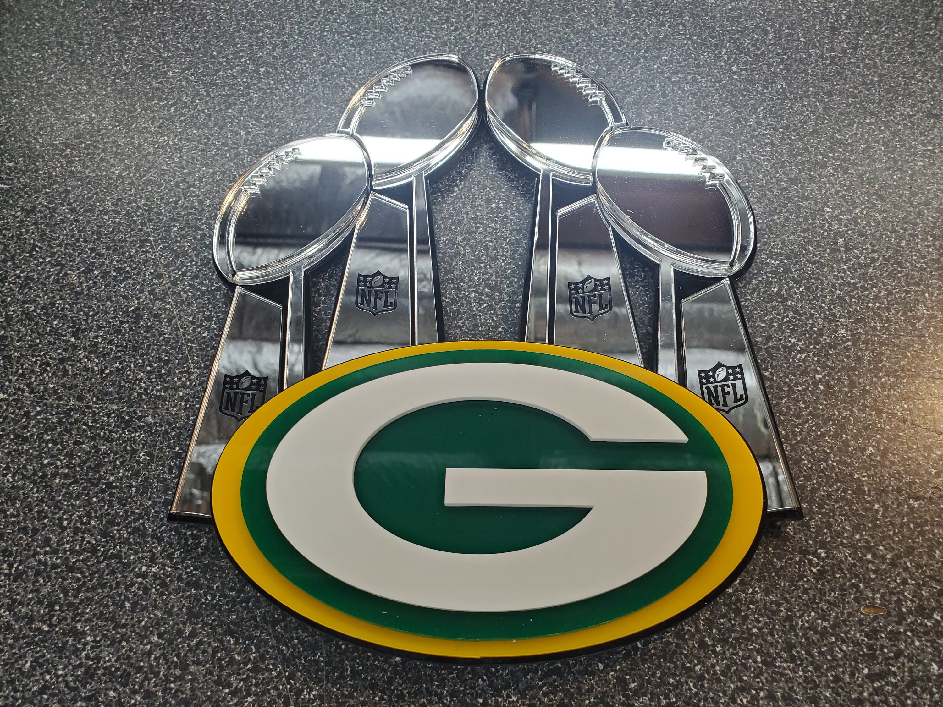 PACKERS Super Bowl Trophies 3D Sign ART Green Bay Unique - Etsy