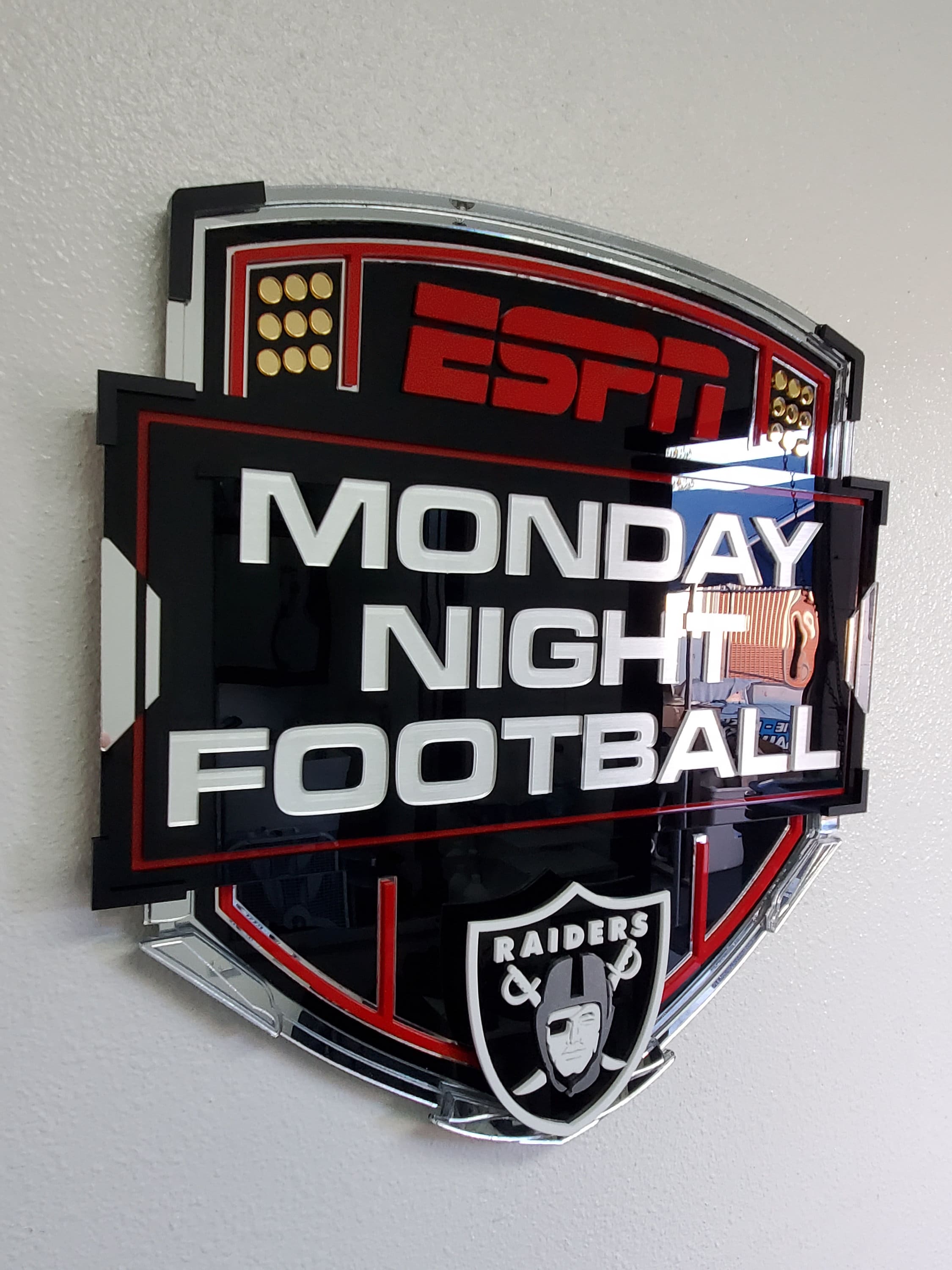 RAIDERS 3D Sign ART Unique Football Team Las Vegas Los Angeles Oakland ...