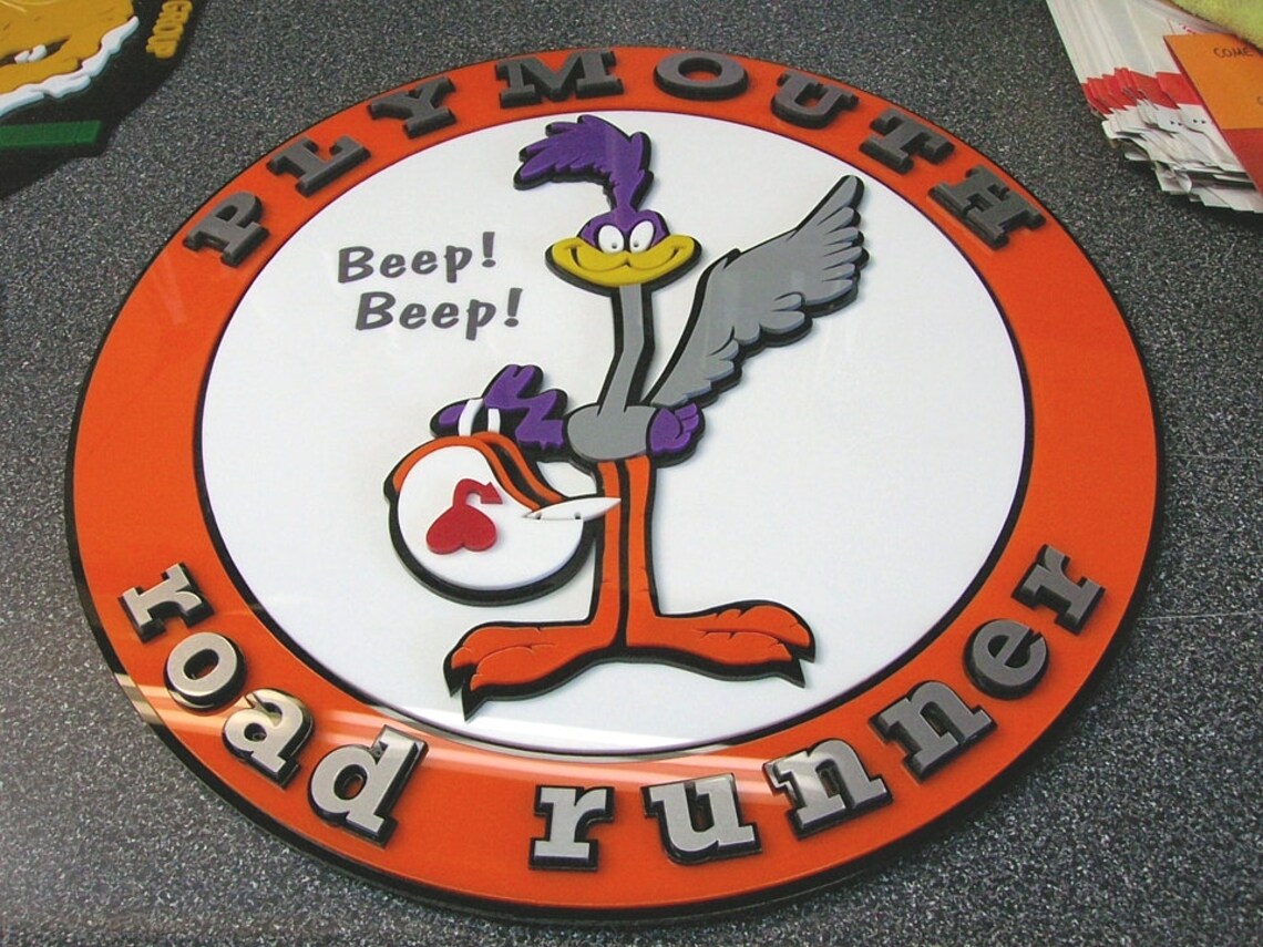 ROADRUNNER Plymouth 3D Sign Art Garage Man Cave Display Car - Etsy UK