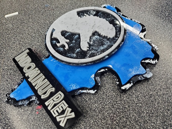 3D ART SIGN Jurassic Park Dinosaur Paddock Movie Kids Room - Etsy