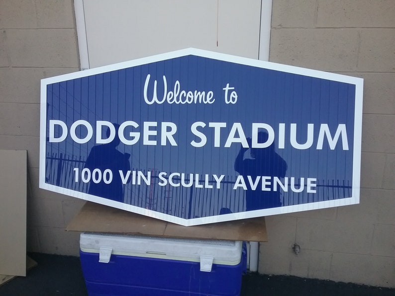 WELCOME to DODGER STADIUM 3D Sign Art Legend Los Angeles La - Etsy
