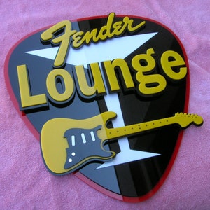 VAN HALEN 3D Sign Art Mirror Chrome Lettering Logo Custom Fender Gibson ...