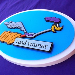 ROADRUNNER Plymouth 3D Sign Art Garage Oval Man Cave Display Car Show ...