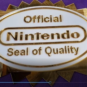 3D NINTENDO Seal of Quality Sign ART Gaming Game Pc Console Sega XBOX ...