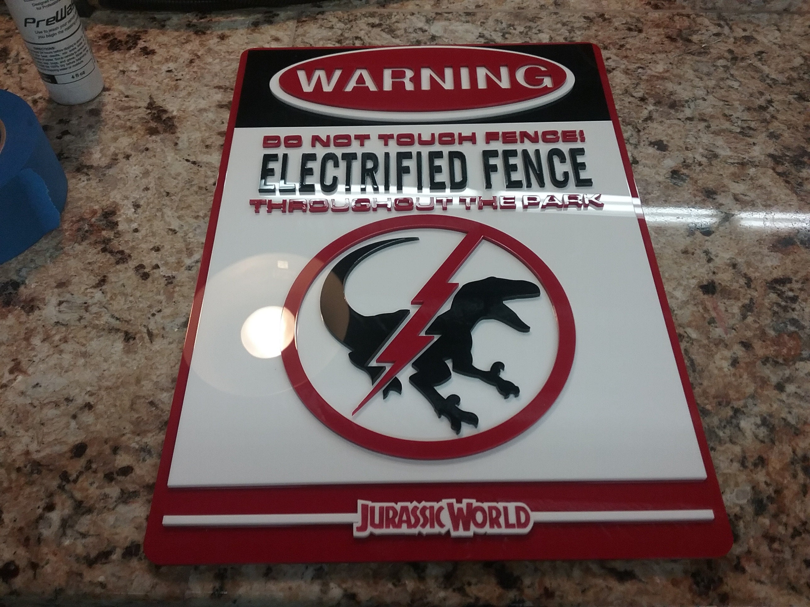 Jurassic World 3D Sign Dominion Kingdom Trex Velociraptor - Etsy