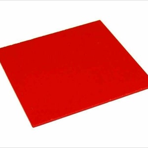 Red Solid Opaque #2039 Acrylic Plexiglass Sheet 6"x12" 1/8" (3mm ...