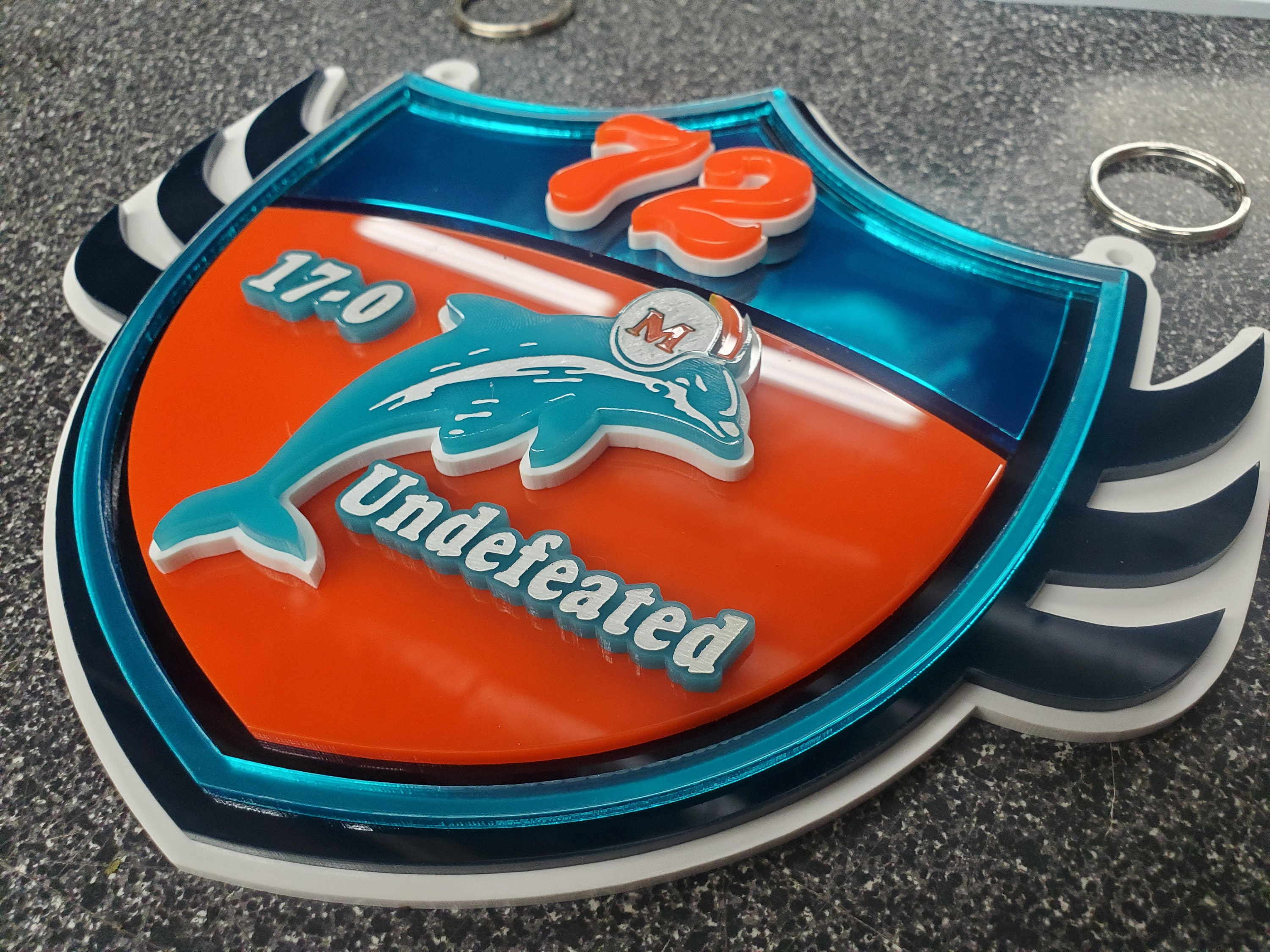 DOLPHINS 3D Medallion Logo Necklace Unique With Chain and - Etsy