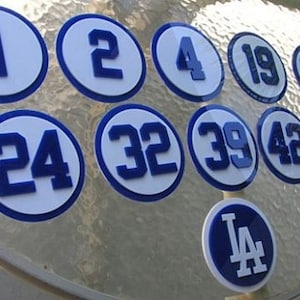 LA Dodgers Retired Set of 11 3D Signs Art Legend Los Angeles Dodgers ...