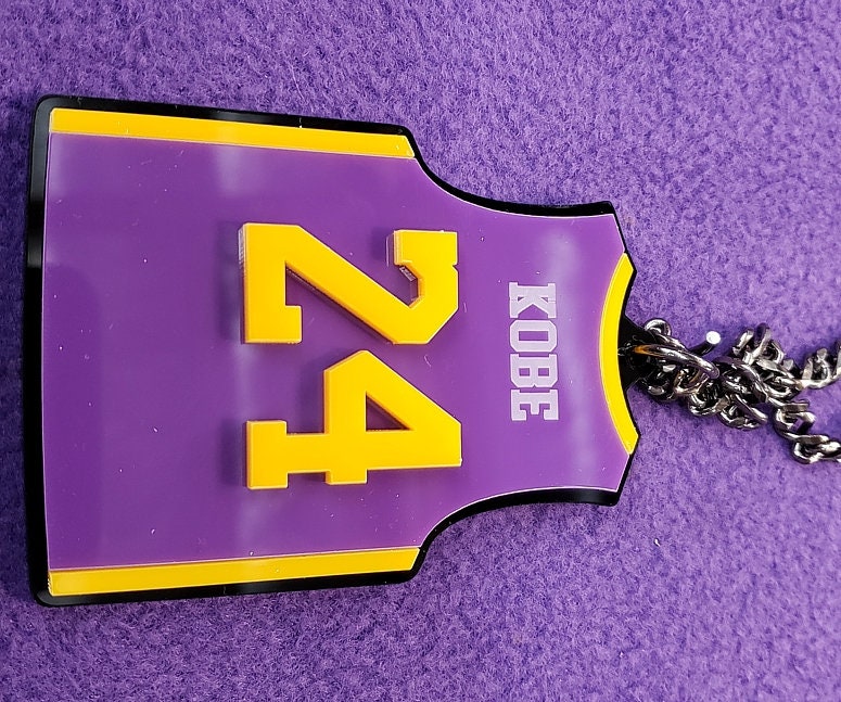 KOBE 3D Medallion Logo Necklace Unique With Chain Los Angeles - Etsy