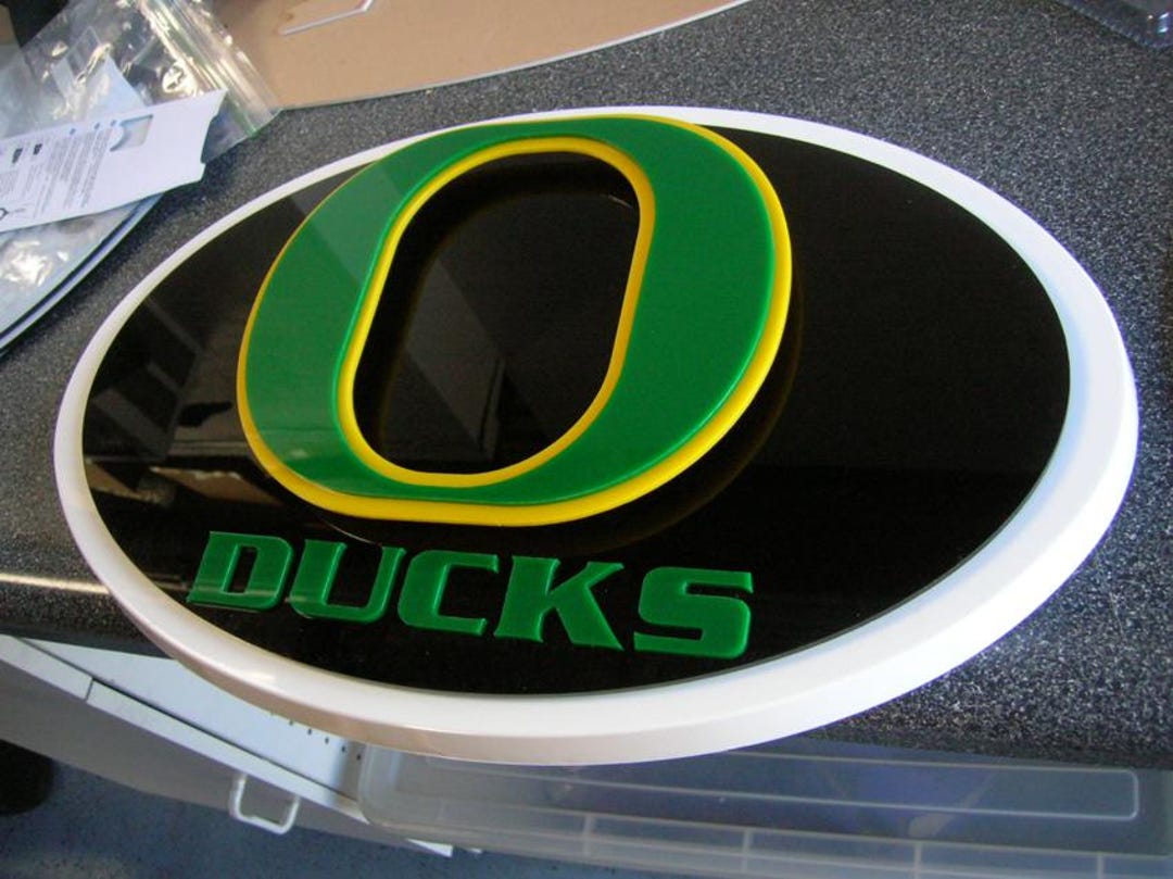 OREGON Ducks 3D School Logo Custom Sign ART Kids Name Student Sports ...