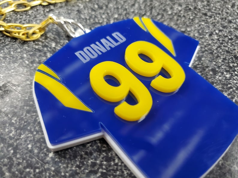 RAMS 3D Medallion Logo Necklace Unique With Chain Los Angeles - Etsy