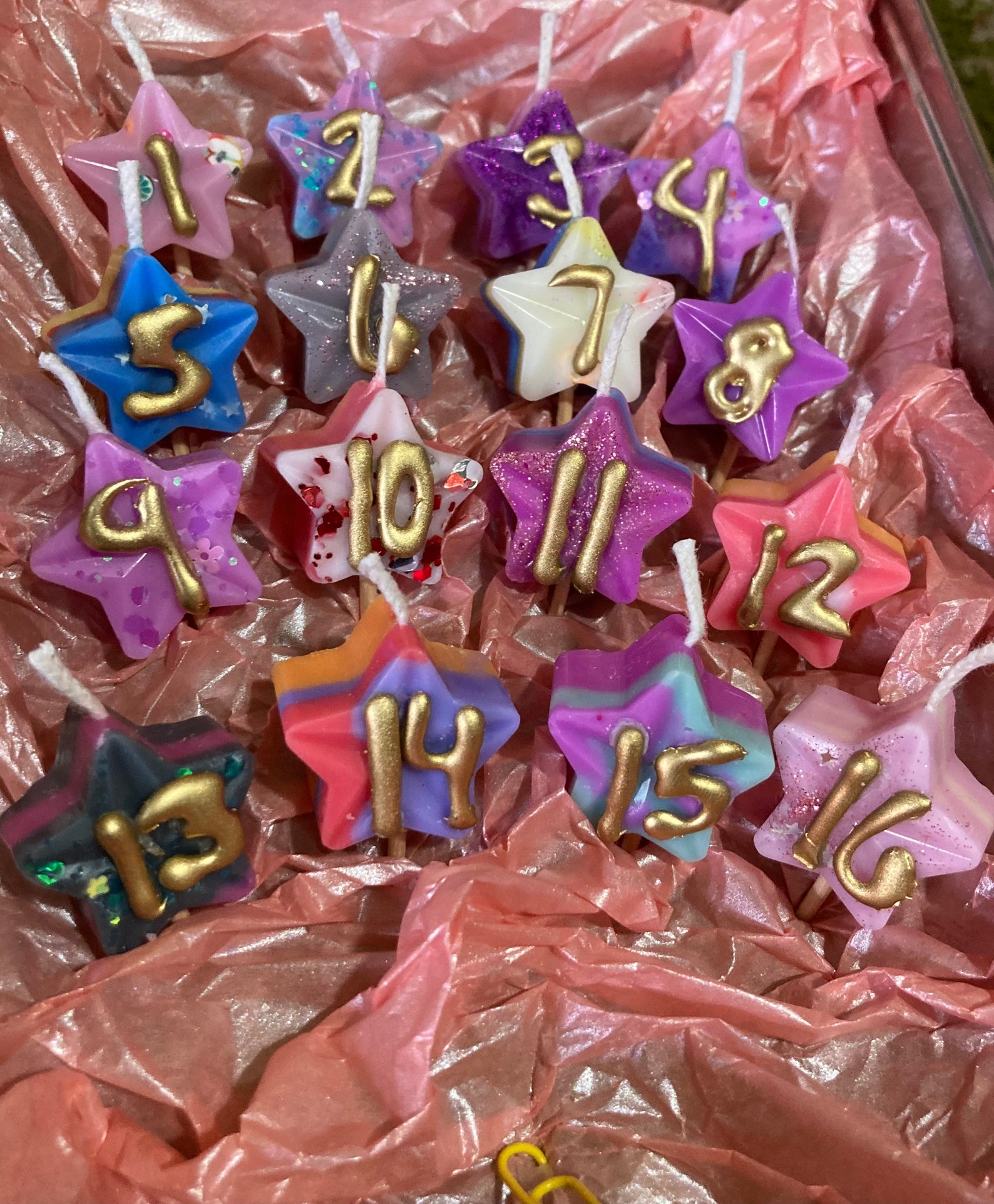 16 Deseos Caja De Velas Etsy México