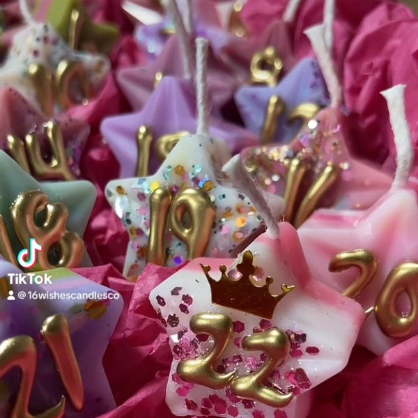 22 Wishes Birthday Candles - Etsy