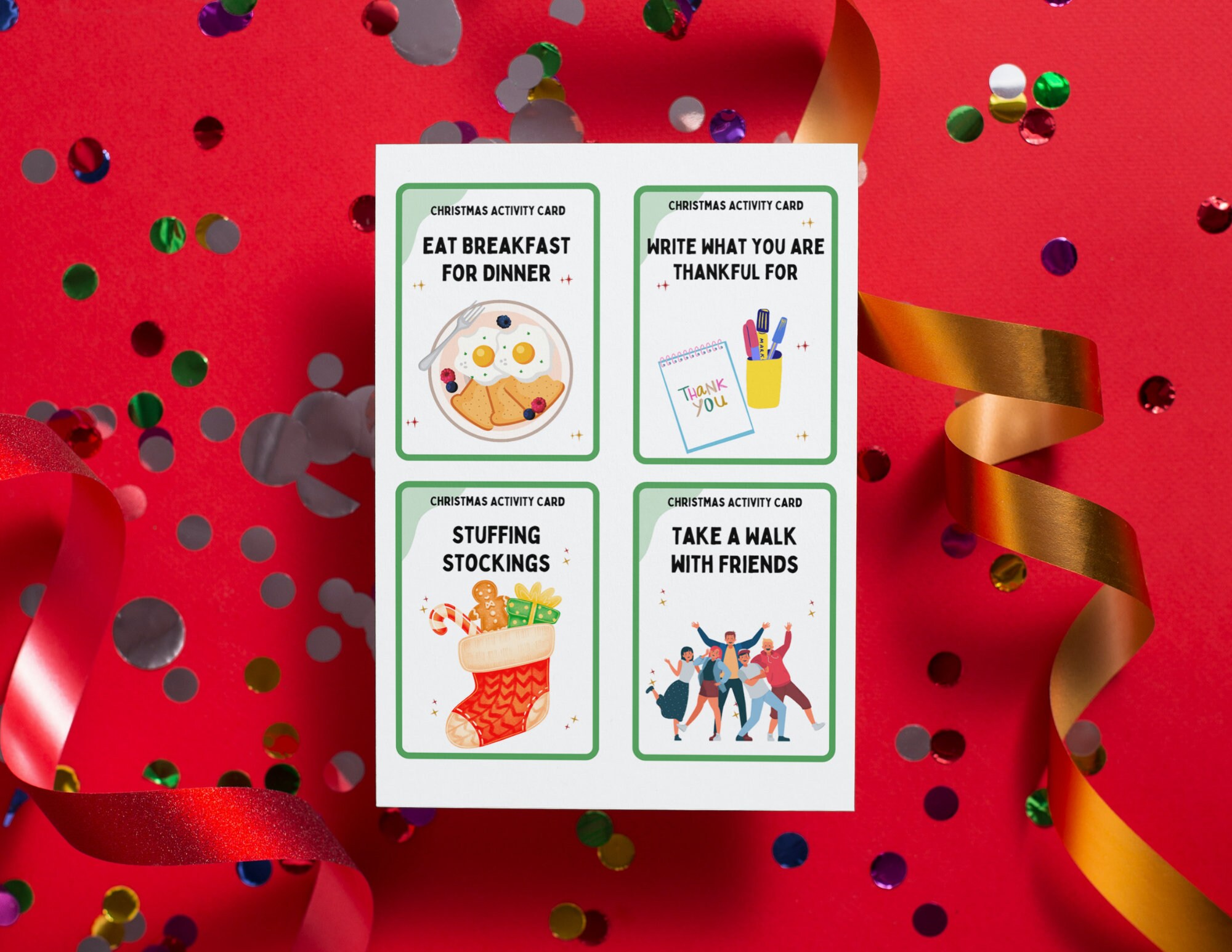 Christmas Advent Activity Card Bundle for Kids and Family, Christmas ...