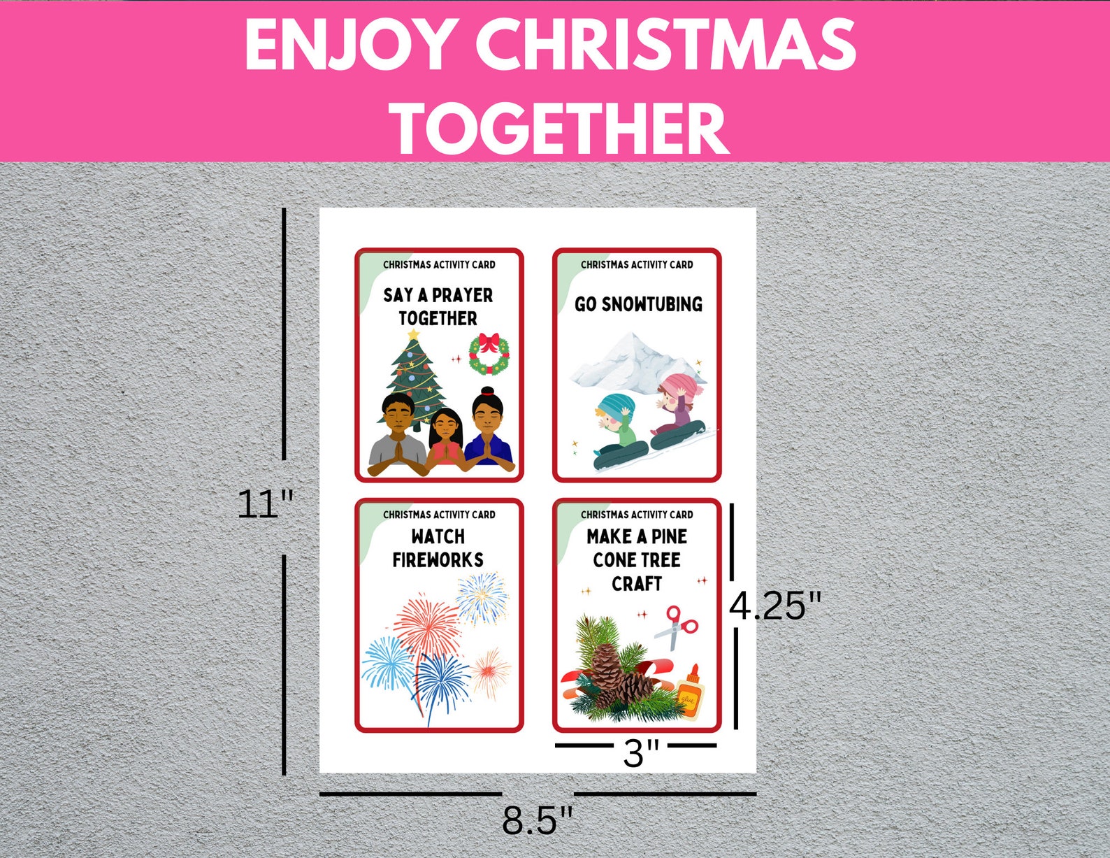 Christmas Advent Activity Card Bundle for Kids and Family, Christmas ...