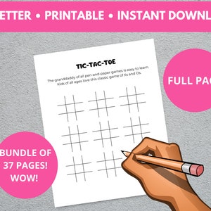 Road Trip Game Bundle Printables Games for Kids Tic Tac Toe - Etsy
