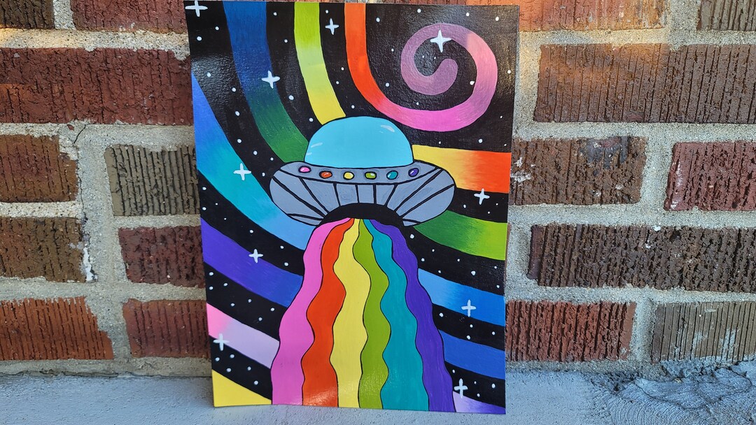 Quirky Alien Painting - Etsy