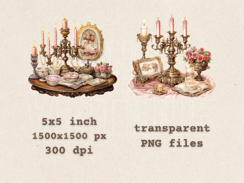 Vintage Romance Watercolor Clipart, Retro Couple's Dinner Date Free ...