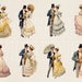 Vintage Couple Watercolor Clipart, Victorian Romance Free Commercial ...