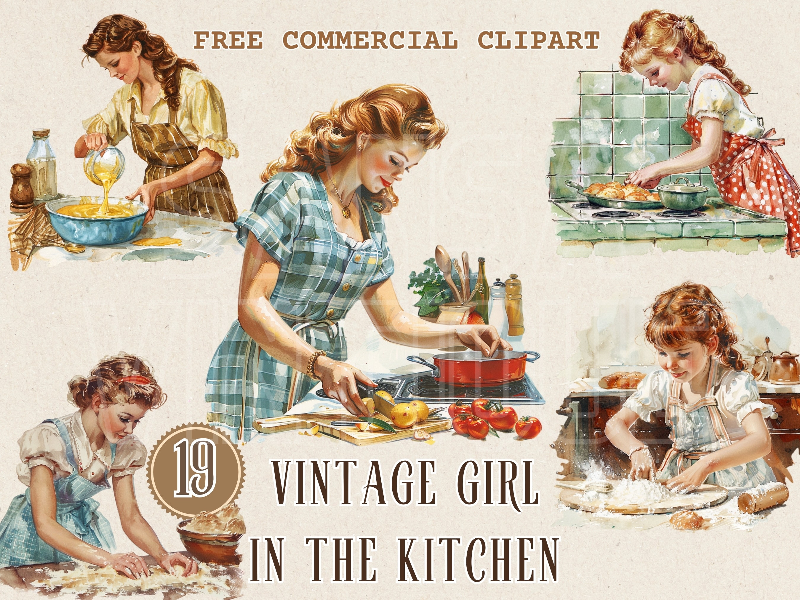 Retro Cooking Clipart Spaghetti Retro Restaurant Poster Design