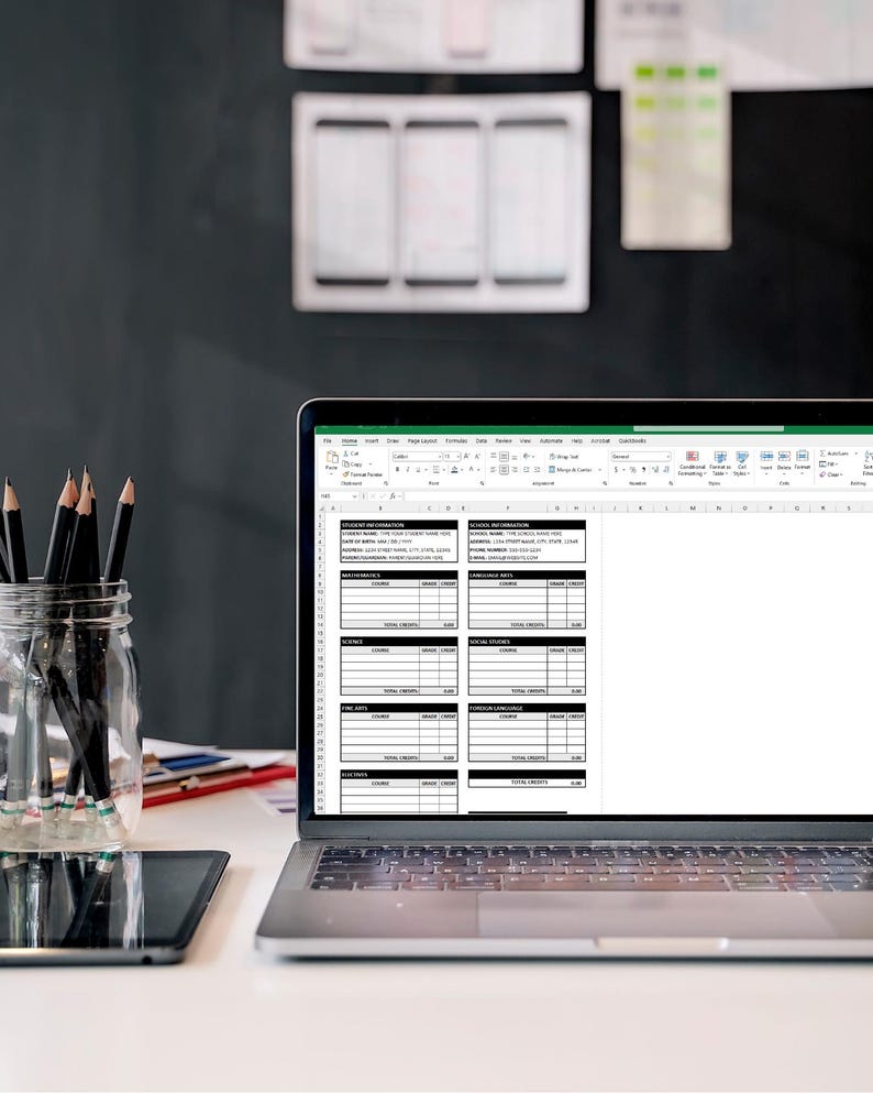 Editable Homeschool Transcript Template for High School | Excel ...