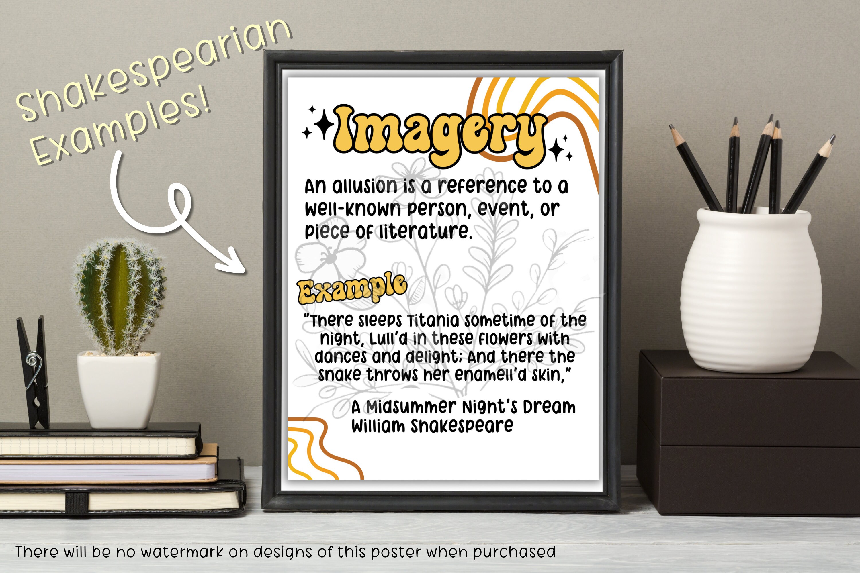 English Classroom Decor High School Literary Device Posters ELA ...