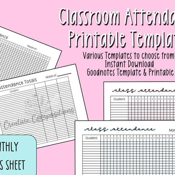 Class Roster Template - Etsy