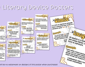 English Classroom Decor High School Literary Device Posters ELA ...