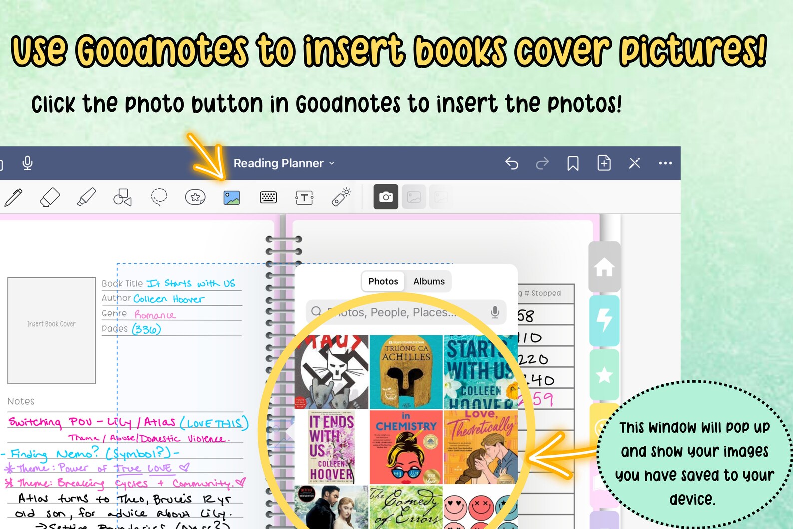 Digital Reading Journal Goodnotes Digital Reading Planner 2023 Digital ...