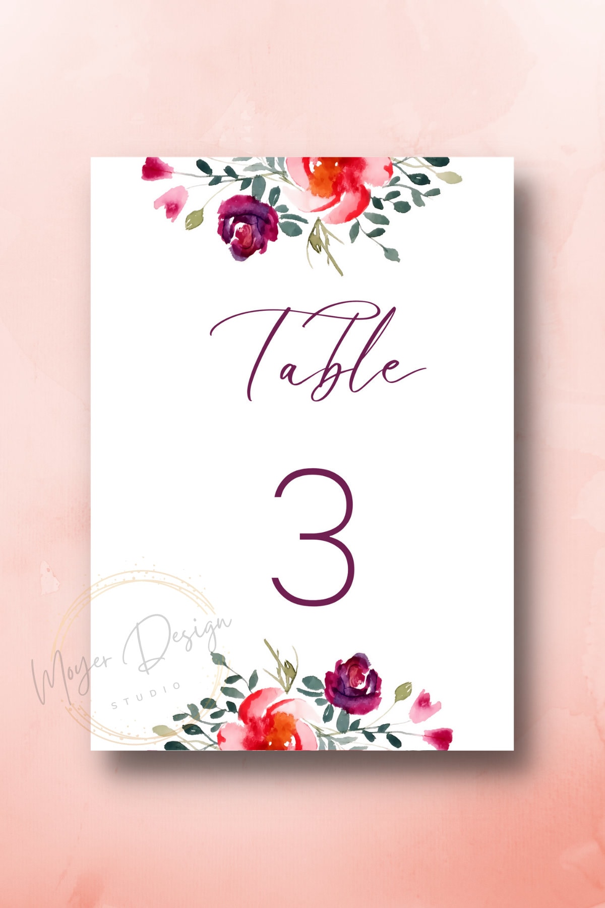 Printable Table Numbers for Special Events, Weddings - Digital Download ...