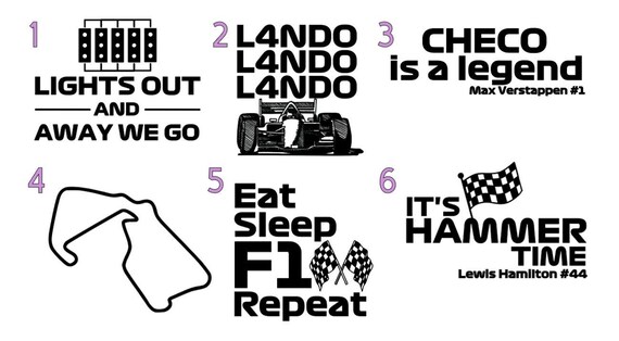 Formula 1 Car Decal Racing Car Bumper Sticker White or - Etsy