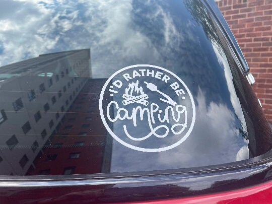Camping Car Decal Camper Van Bumper Sticker White or Black - Etsy UK