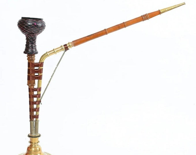 Vintage Syrian Hookah, 65 Cm Vintage Shisha, Glass and Brass Hookah ...