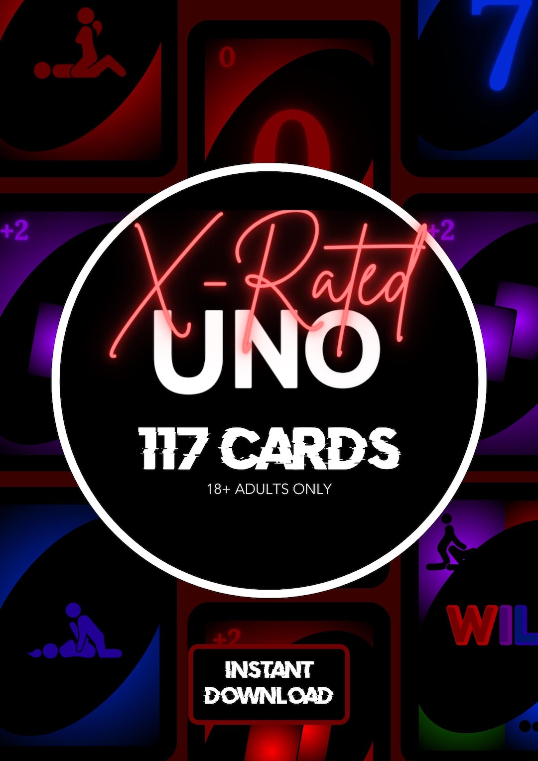 Spicy X-rated UNO Card Game Party Card Game for Adults Fun Drinking ...