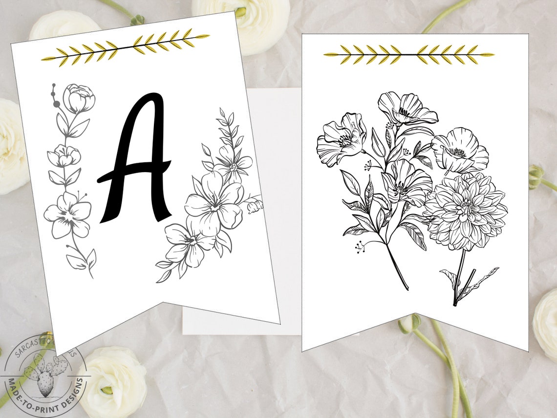 Printable Flag Banner for Parties and Showers PDF - Etsy