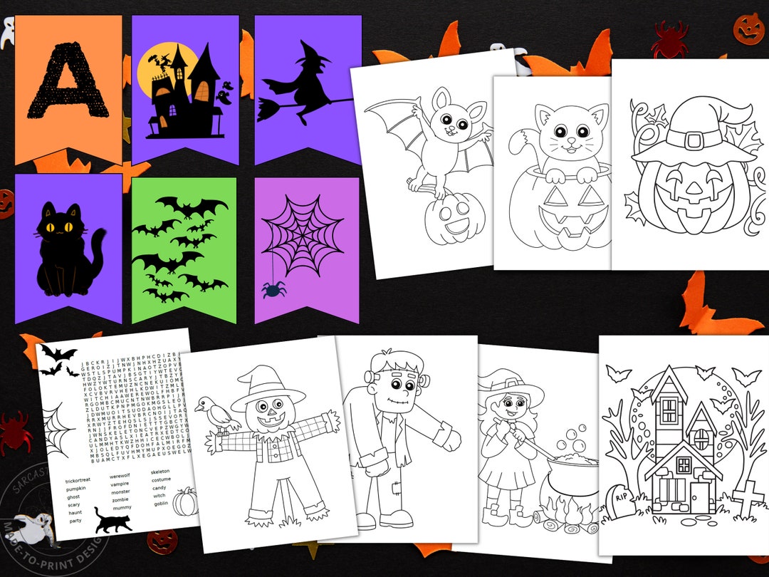 Halloween Party Bundle Printable Class Party Bundle Bunting Banners ...