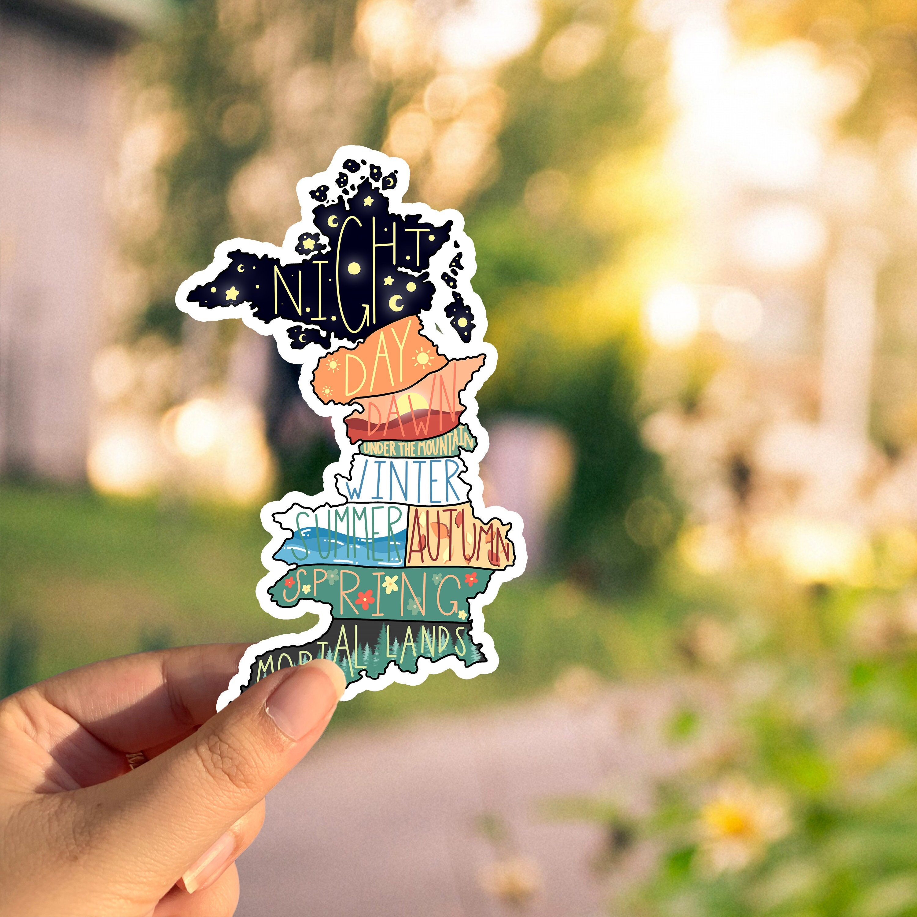 Prythian Map Sticker ACOTAR Books Sticker Fantasy World - Etsy