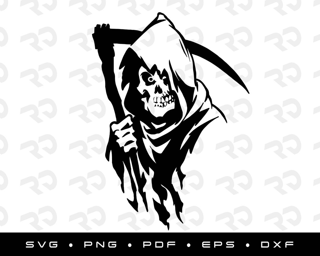 Grim Reaper SVG, PNG, PDF, Eps, Dxf, Cricut, Digital Download, Instant ...