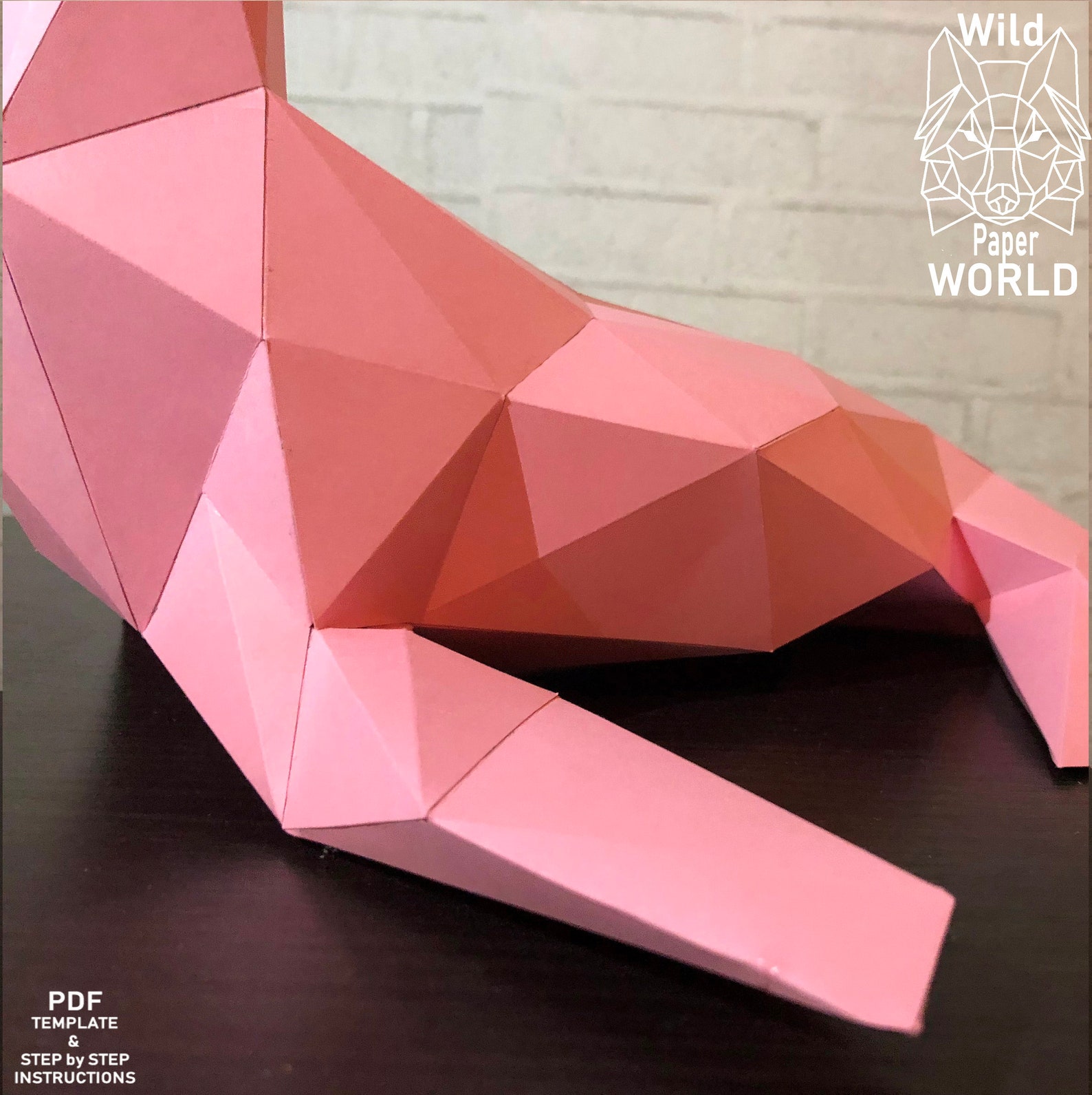 Papercraft Fur Seal, Low Poly Seal, 3D Paper Craft Sculpture, Paper ...