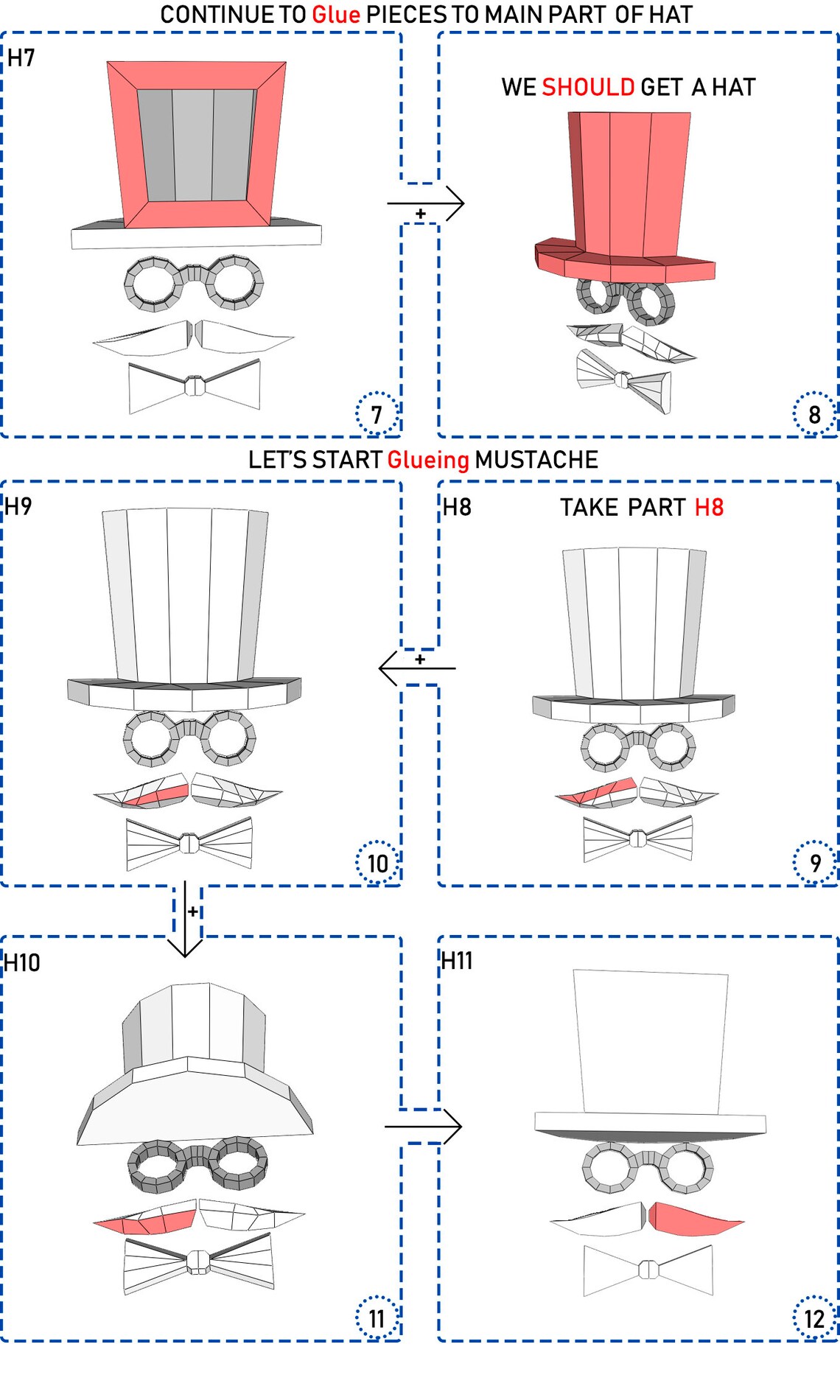 Gentleman Papercraft, Monocle Papercraft, Man in Hat, Gentleman With a ...