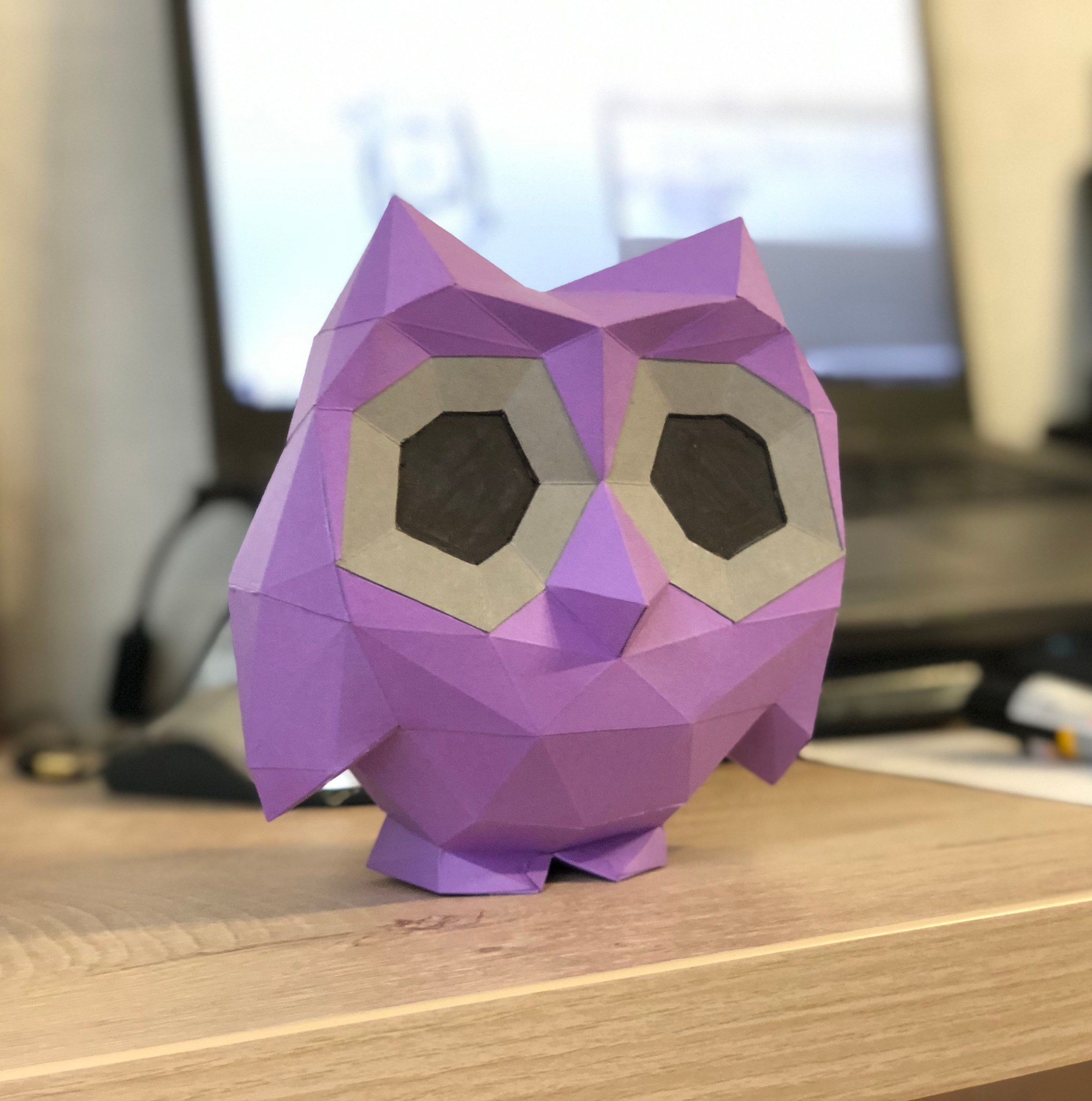 Owl Papercraft 3d Paper Model, Make Your Own Paper Owl Model, DIY Owl ...