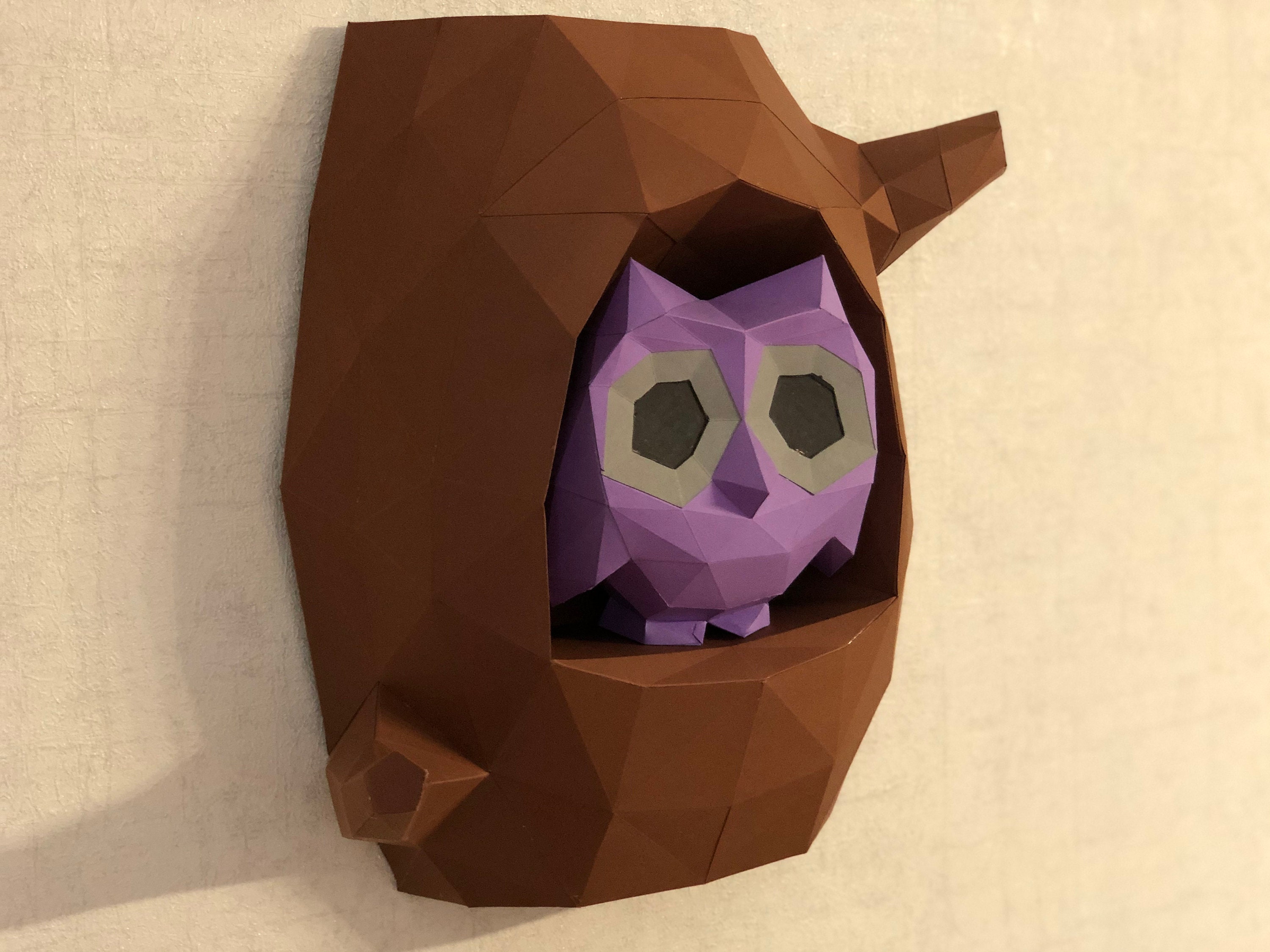 Owl Papercraft 3d Paper Model, Make Your Own Paper Owl Model, DIY Owl ...