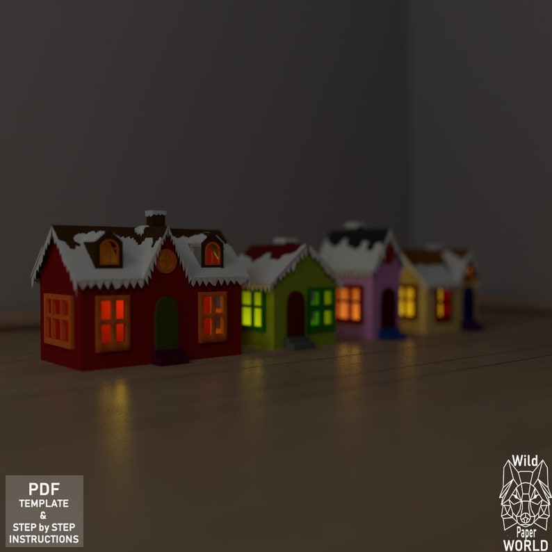 Christmas Village, Papercraft Christmas, Papercraft House, 3D Model ...