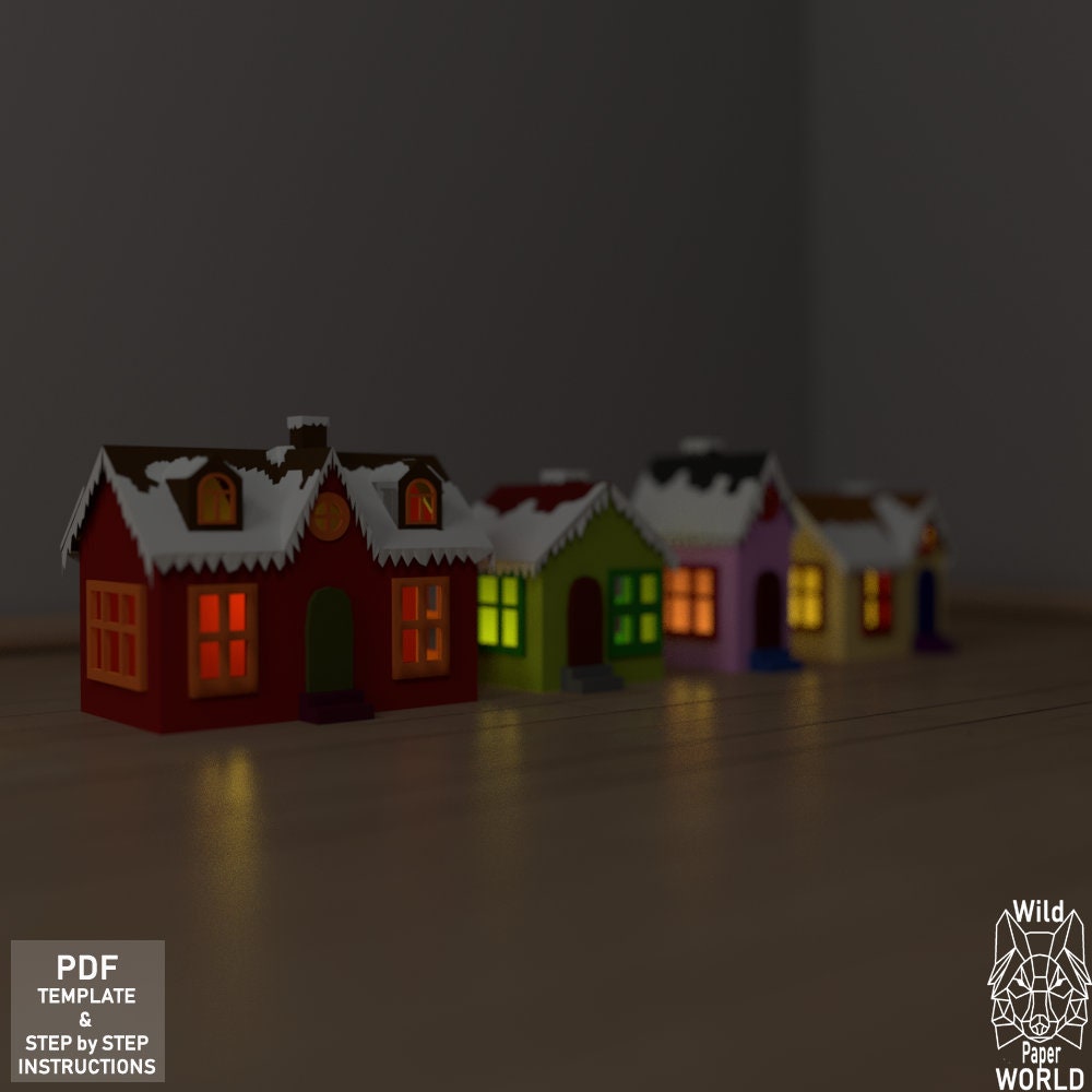 Christmas Village, Papercraft Christmas, Papercraft House, 3D Model ...