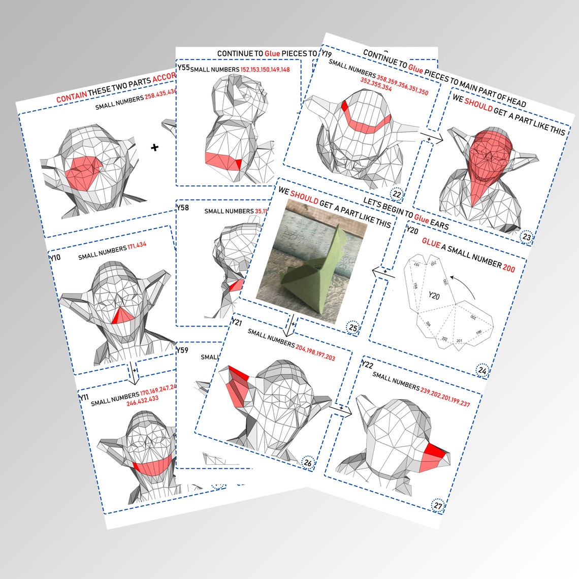 Master Yoda, Papercraft Yoda,yoda Model, 3D Paper Craft Sculpture ...