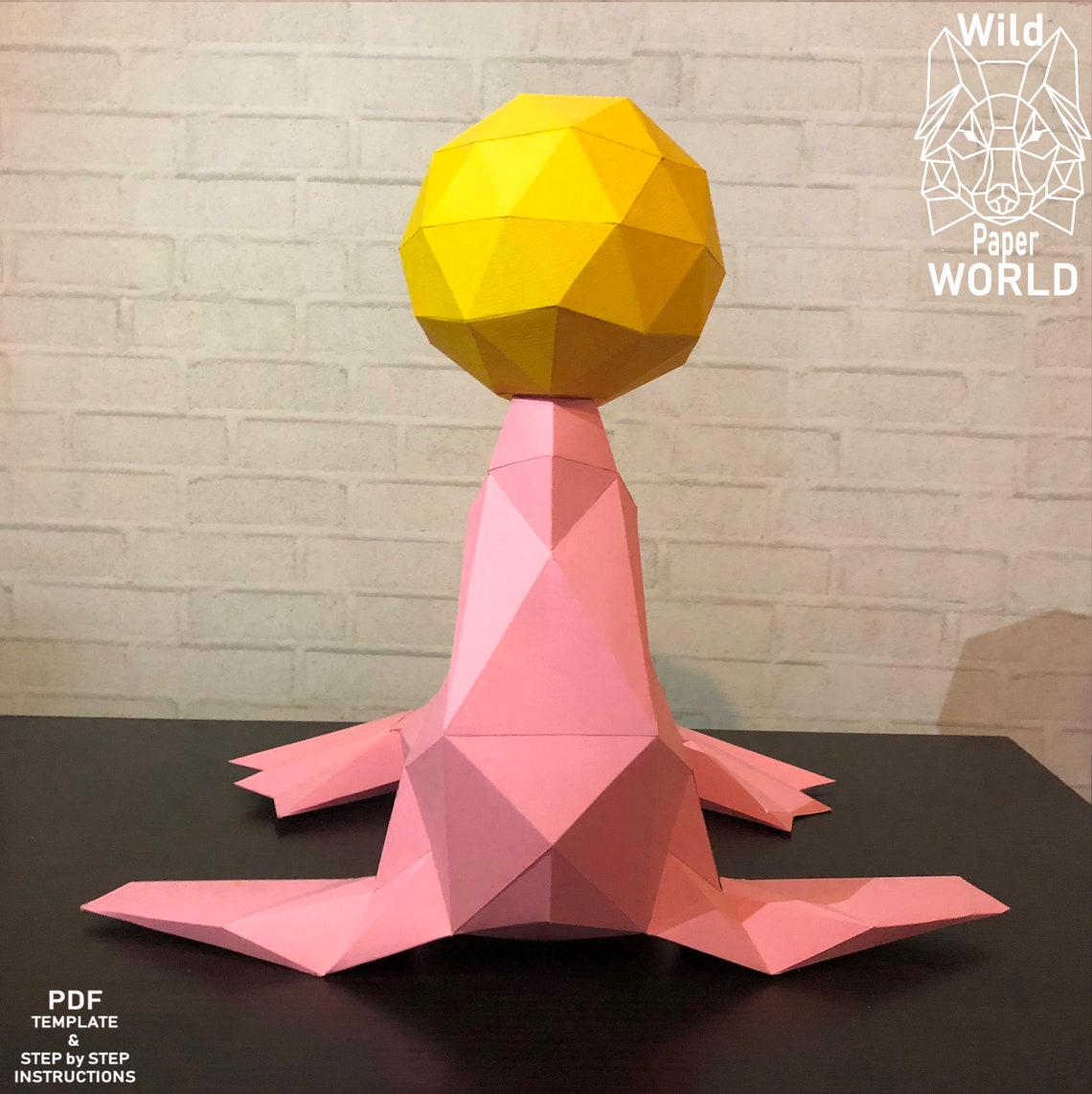 Papercraft Fur Seal, Low Poly Seal, 3D Paper Craft Sculpture, Paper ...