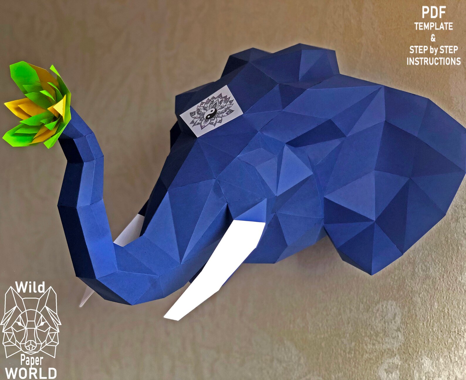 Elephant, Indian Elephant, Make Your Own Elephant Head, DIY, Papercraft ...