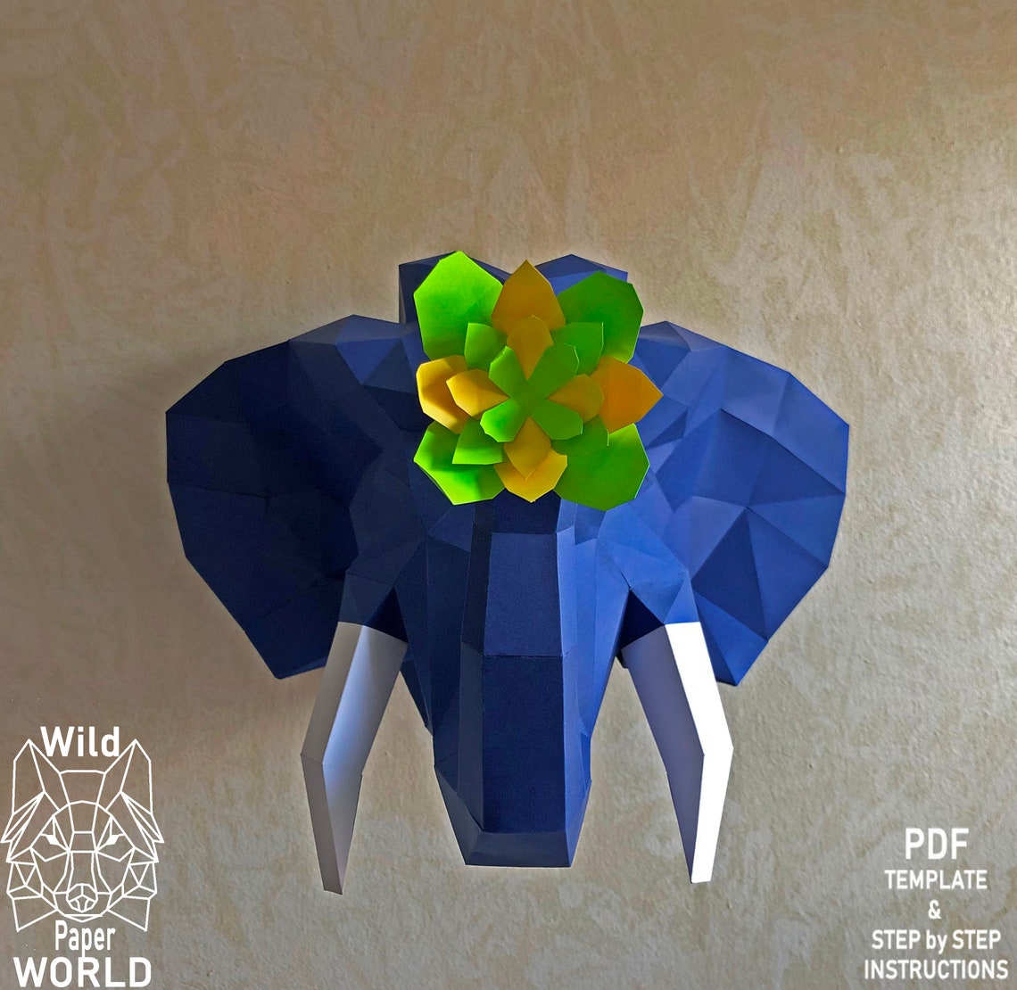 Elephant, Indian Elephant, Make Your Own Elephant Head, DIY, Papercraft ...