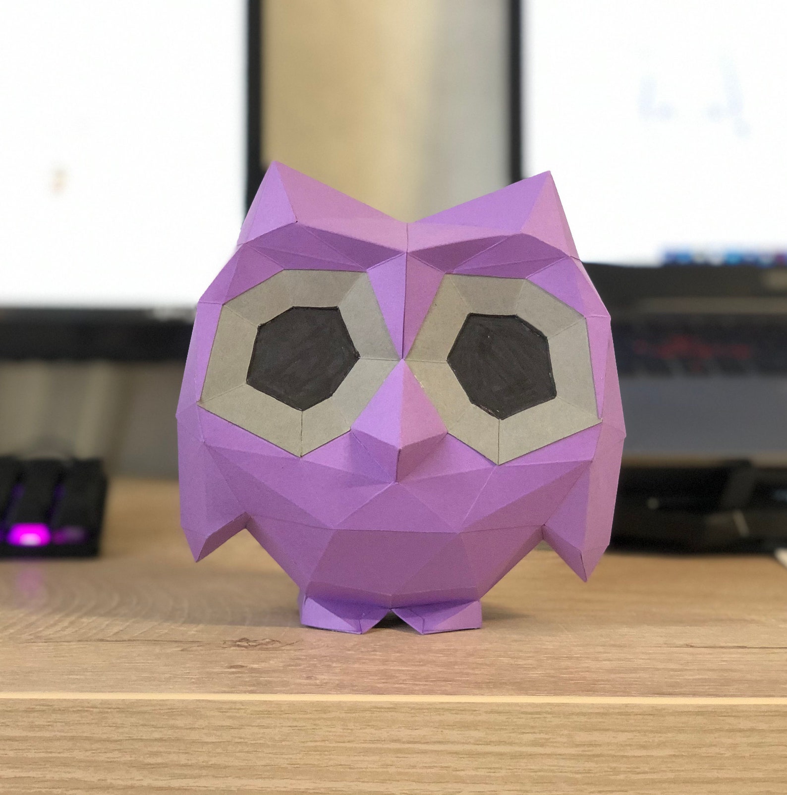 Owl Papercraft 3d Paper Model, Make Your Own Paper Owl Model, DIY Owl ...