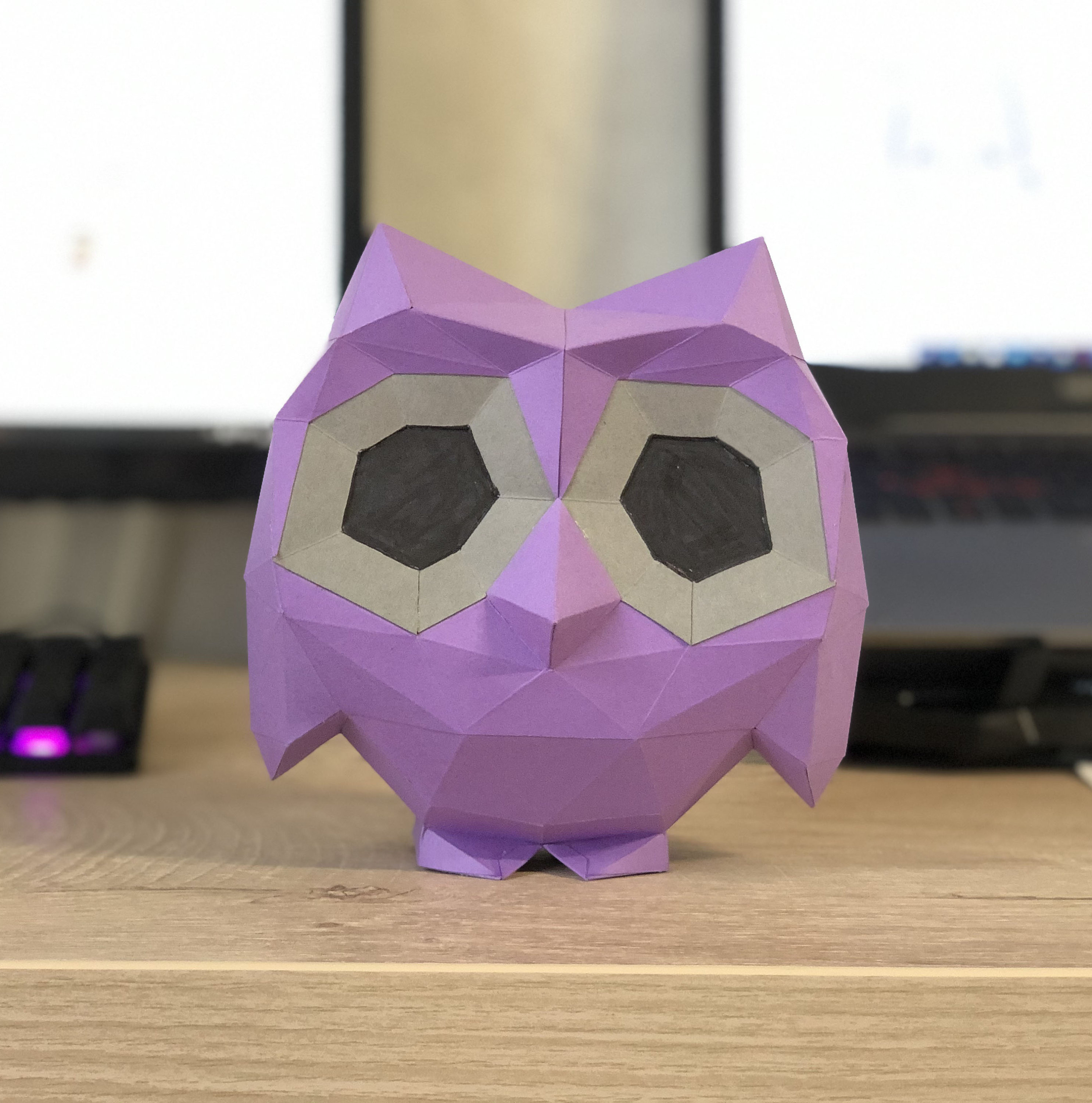 Owl Papercraft 3d Paper Model, Make Your Own Paper Owl Model, DIY Owl ...
